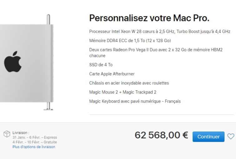 L’Apple Mac Pro le plus cher vous coûtera 62 500 euros