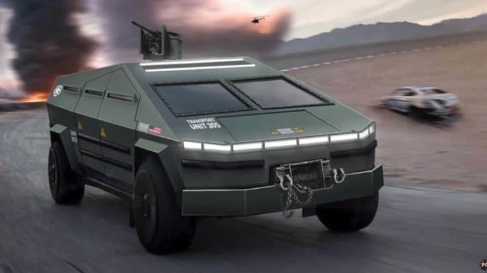 Le Cybertruck de Tesla a droit à sa version militaire blindée dans un ...