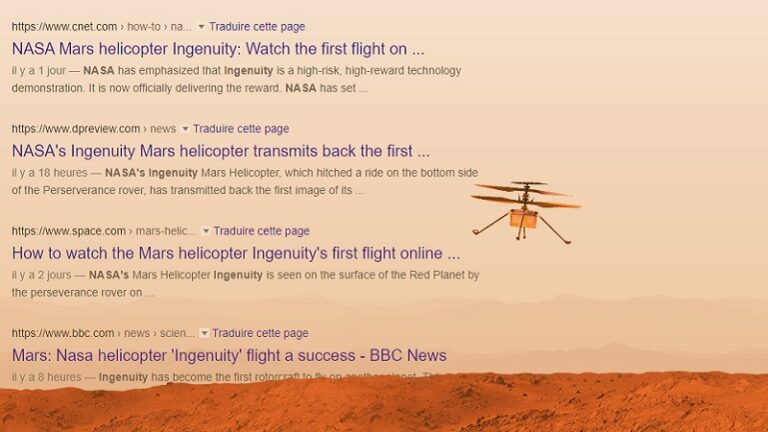 Google a caché un easter egg de l’hélicoptère Ingenuity de la NASA ...