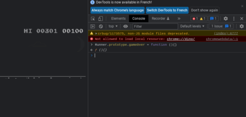Google Chrome : comment pirater le jeu du dinosaure pour devenir invincible