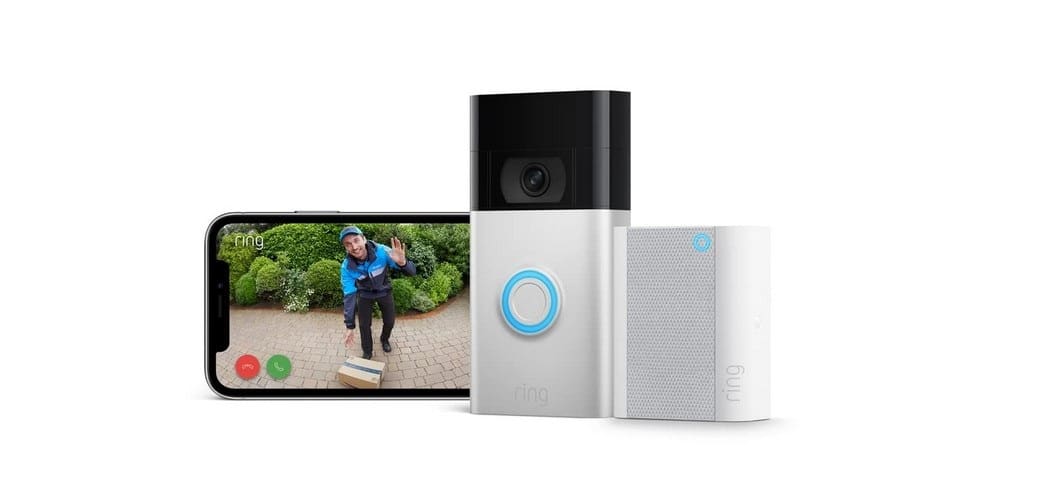 Le pack sonnette connectée Ring Vidéo Doorbell + le carillon est à 84 ...