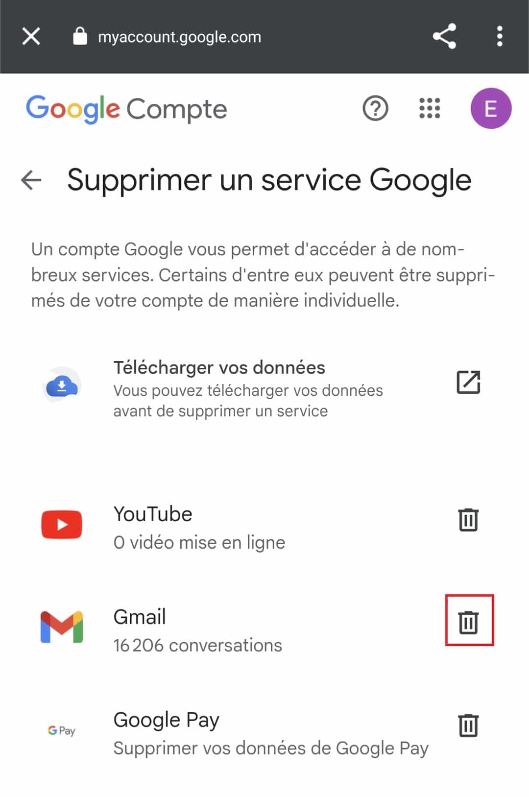 Comment supprimer une adresse Gmail