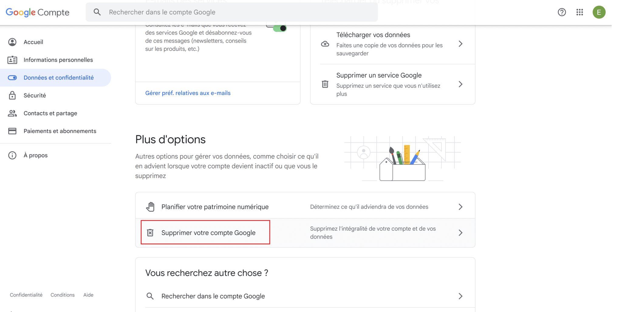 Comment supprimer une adresse Gmail