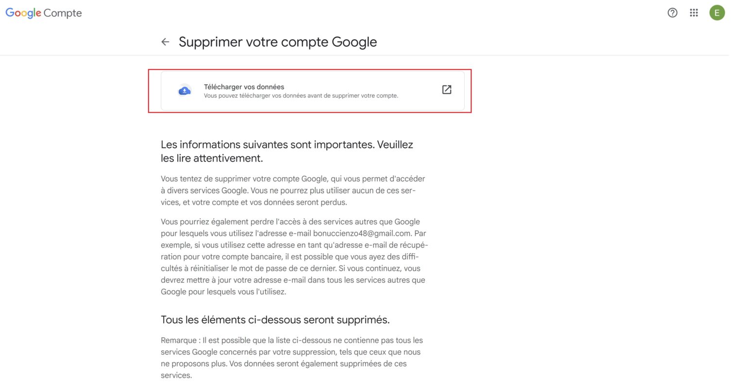 Comment supprimer une adresse Gmail
