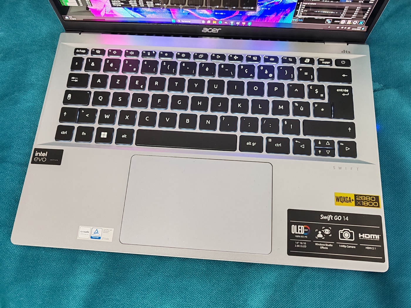 Test Acer Swift Go 14 : Core Ultra 7, écran OLED lumineux, équipement ...