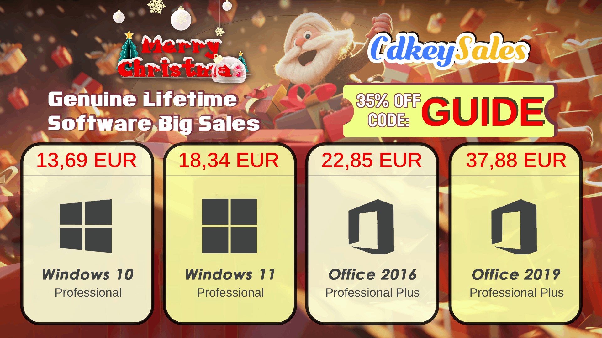 CdkeySales fête Noël et propose Windows 10/11 à vie pour seulement 11€