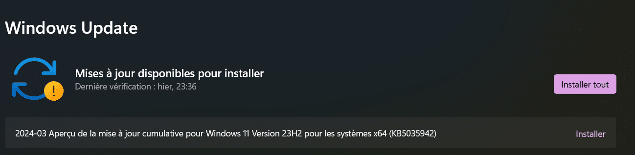 Windows 11 : la mise à jour Moment 5 est disponible, quoi de neuf dans KB5035941