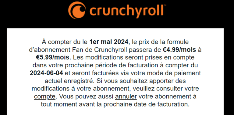 Crunchyroll augmente considérablement le prix de ses abonnements et justifie les nouveaux tarifs
