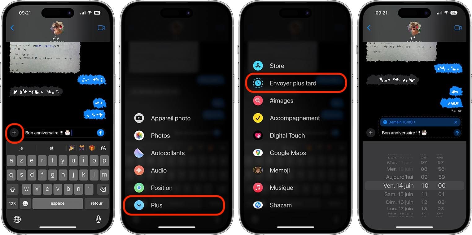 iOS 18 : voici comment programmer l'envoi d'un SMS à plus tard
