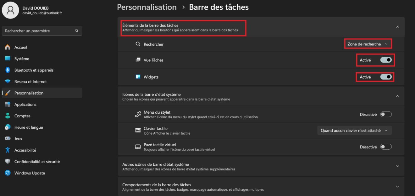 Comment personnaliser la barre des tâches de Windows 11