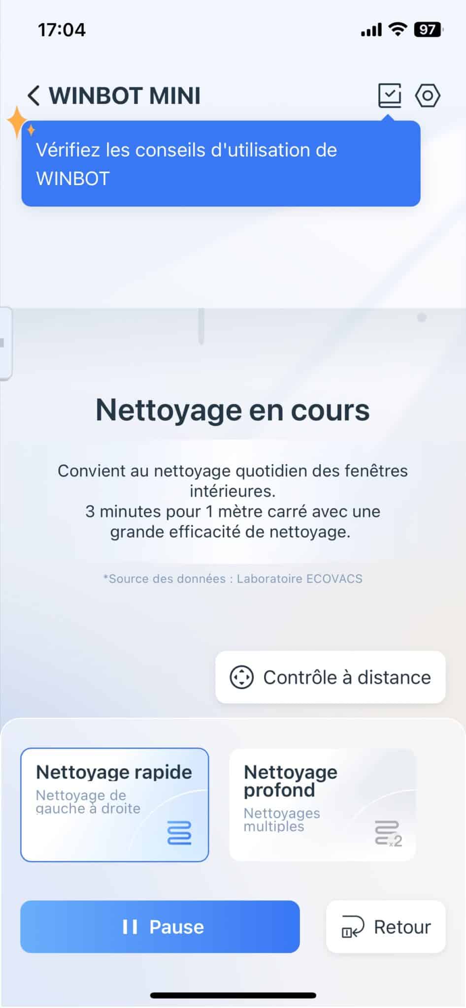 Test du robot lave-vitres Winbot Mini d’Ecovacs : petit, pratique et d ...